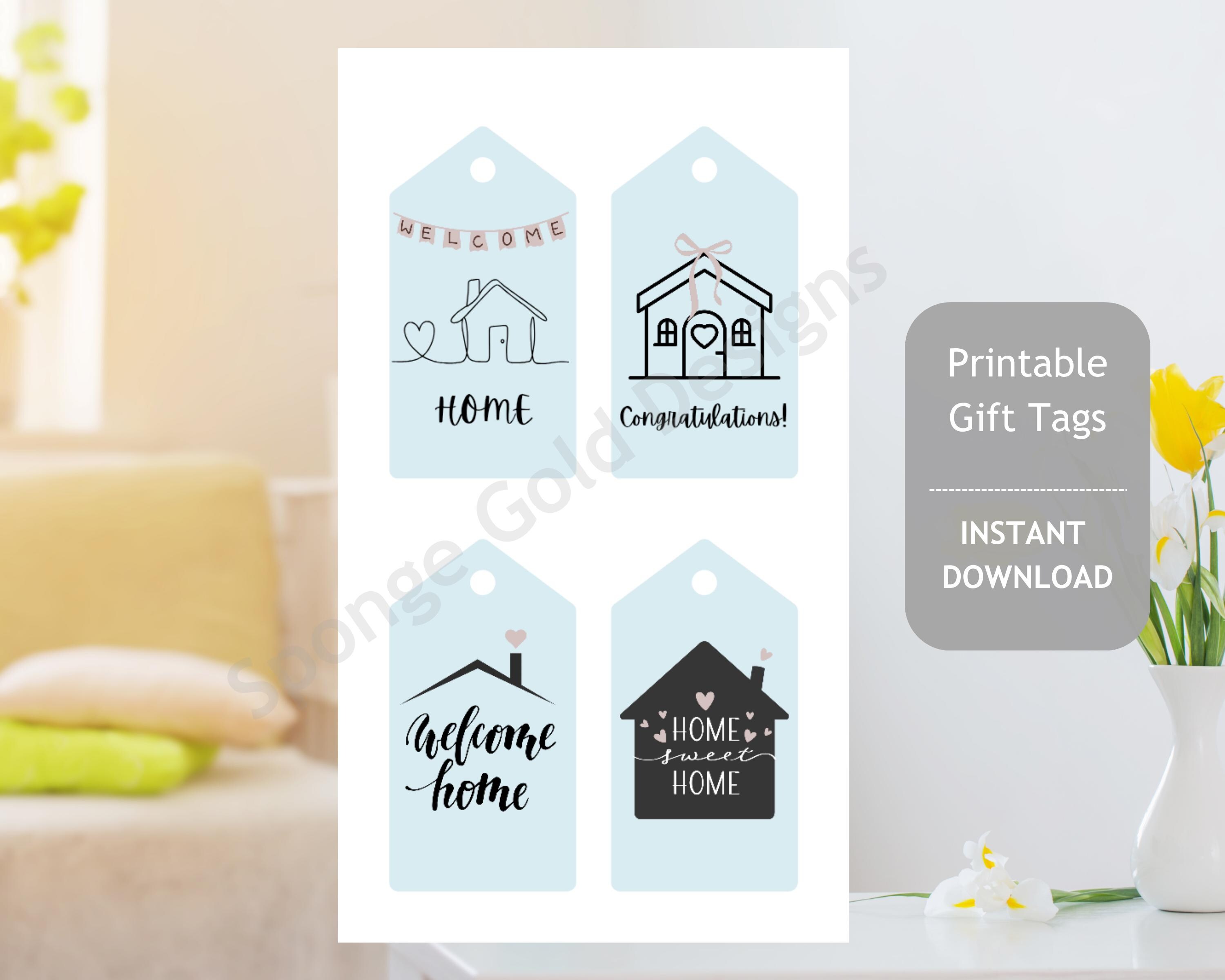 Welcome Home Gift Tags: Realtor Client Housewarming (digital Download ...