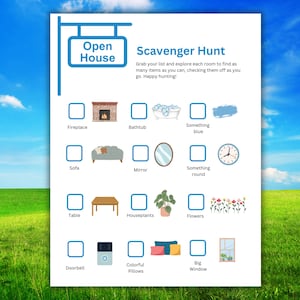 Open House Scavenger Hunt for Kids: Realtor Marketing (digital Download ...