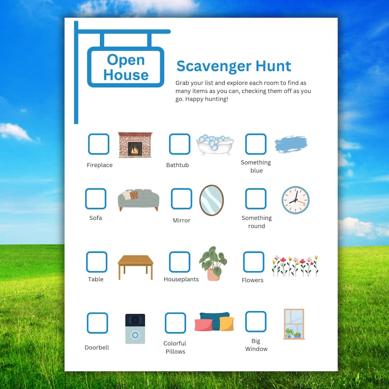 House Scavenger Hunt - Etsy