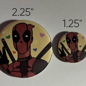 Deadpool Metal Pins - Etsy