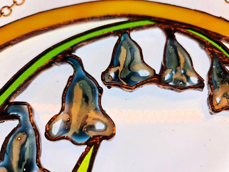 Bluebell Negative Space Stained Glass Suncatcher - Etsy