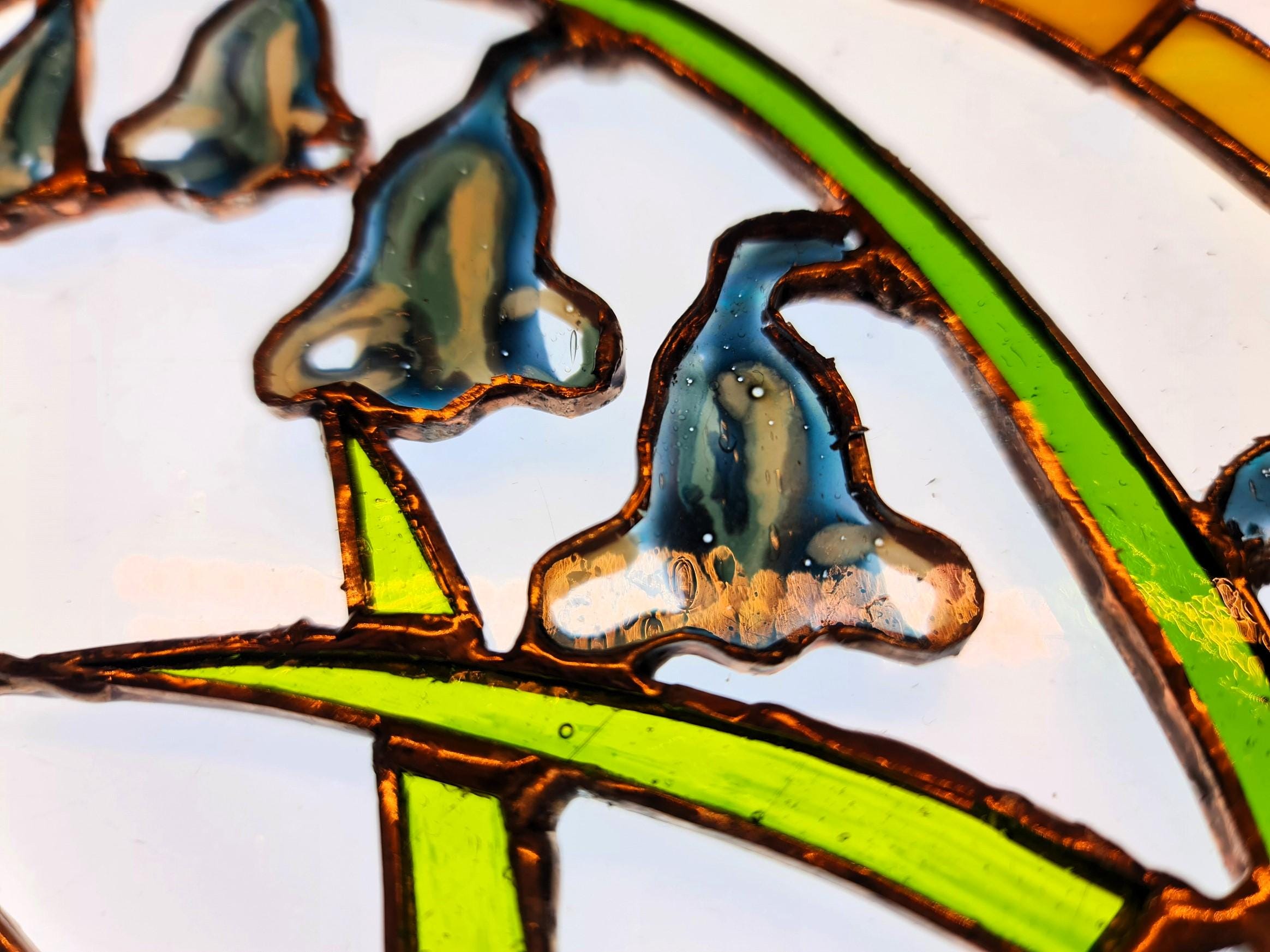 Bluebell Negative Space Stained Glass Suncatcher - Etsy