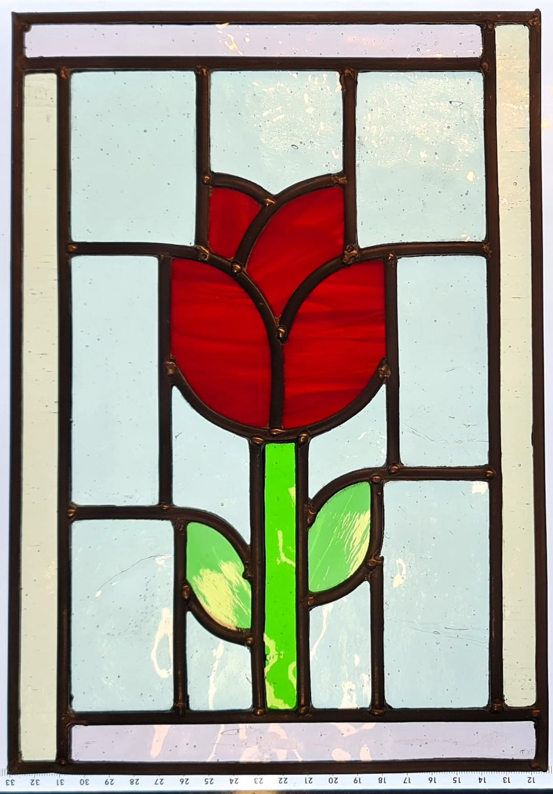 Art Deco Tulip Stained Glass Panel Suncatcher - Etsy