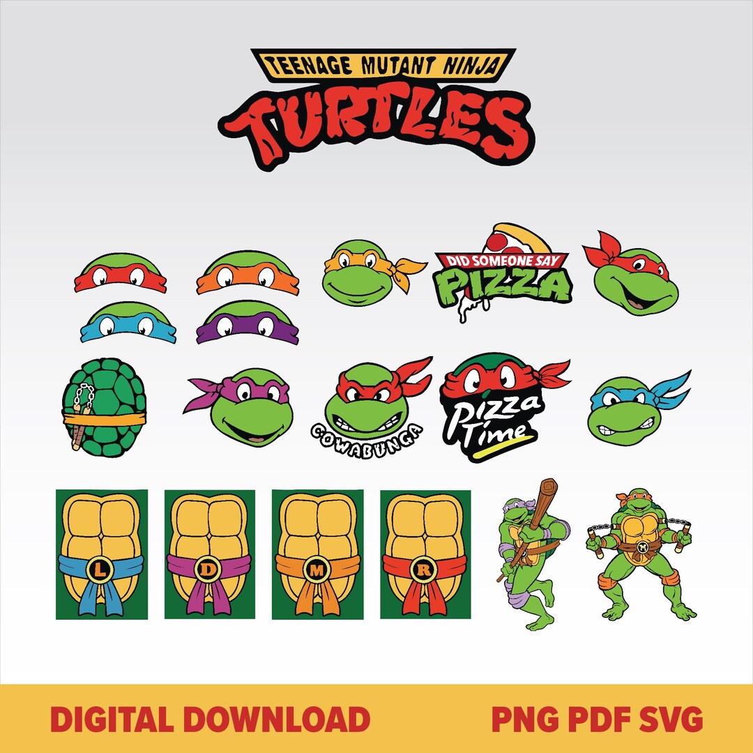 Ninja Turtles SVG PNG Bundle, Ninja Turtles PNG, Ninja Turtles Clipart ...