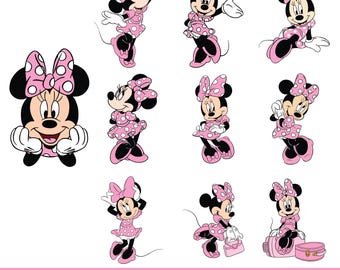 Minnie Mouse SVG Bundle, Princess Svg, Minnie Mouse Birthday, Minnie ...