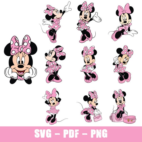 Minnie Mouse Svg - Etsy