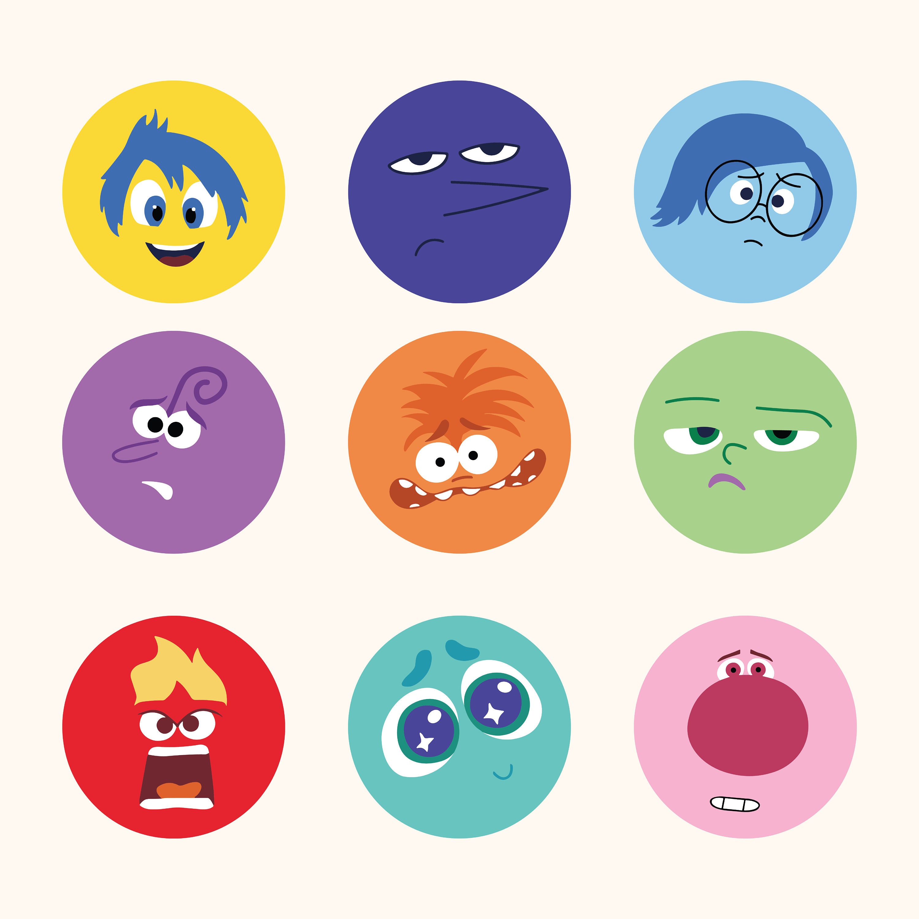 Inside Out 2 PNG, Inside Out Clipart Bundle, Inside Out SVG PNG, Anger ...