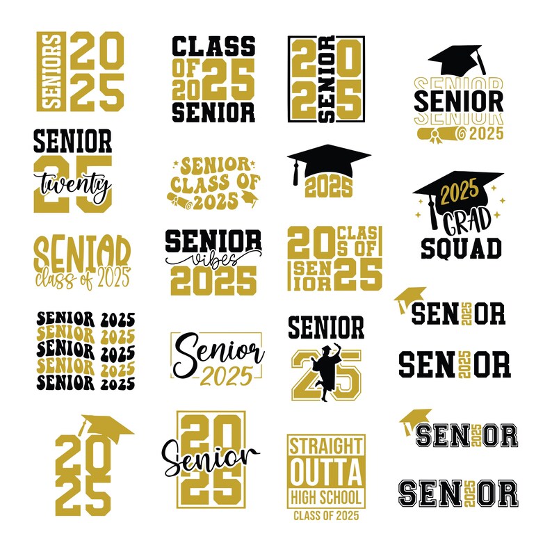 Senior 2025 Svg Bundle ,graduation SVG, Senior Class of 2025 SVG ...