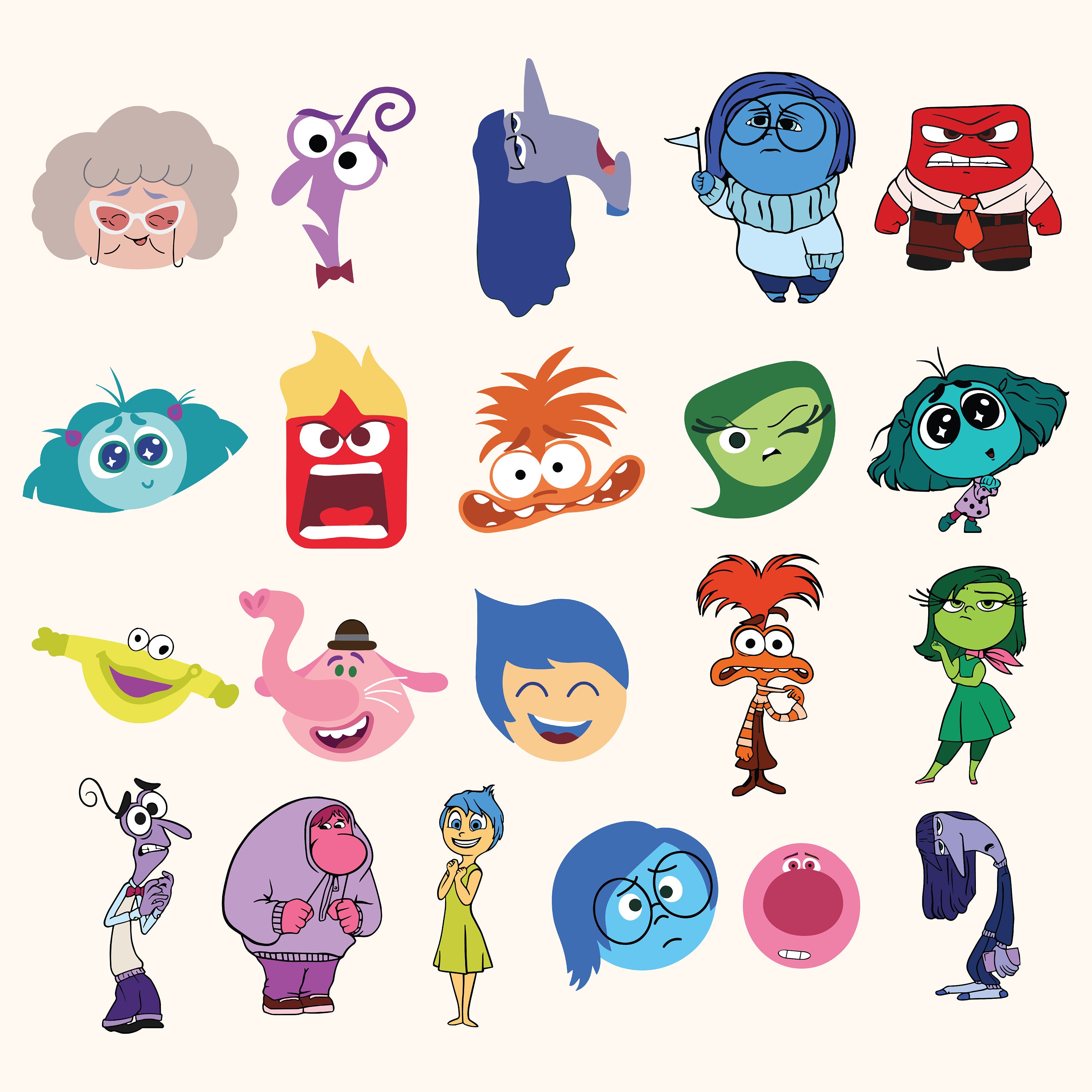 Inside Out 2 PNG, Inside Out Clipart Bundle, Inside Out SVG PNG, Anger ...