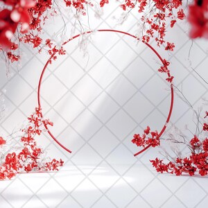 10 Shades of Red Beautiful Maternity Digital Backdrop, Floral Pregnancy ...