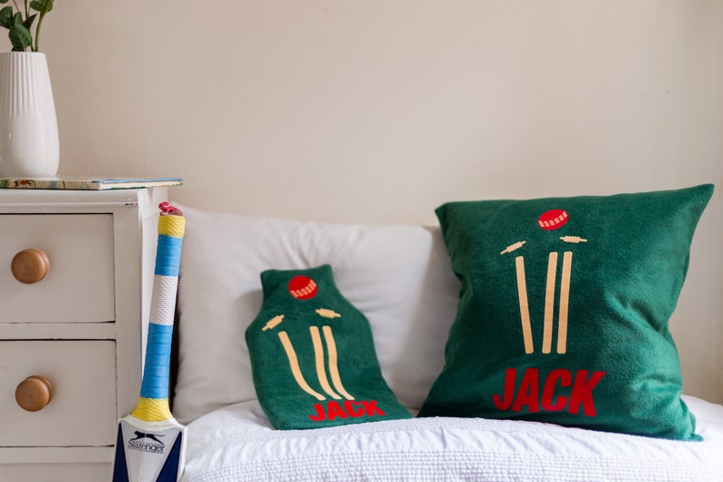 Cricket Personalised Cushion - Etsy UK