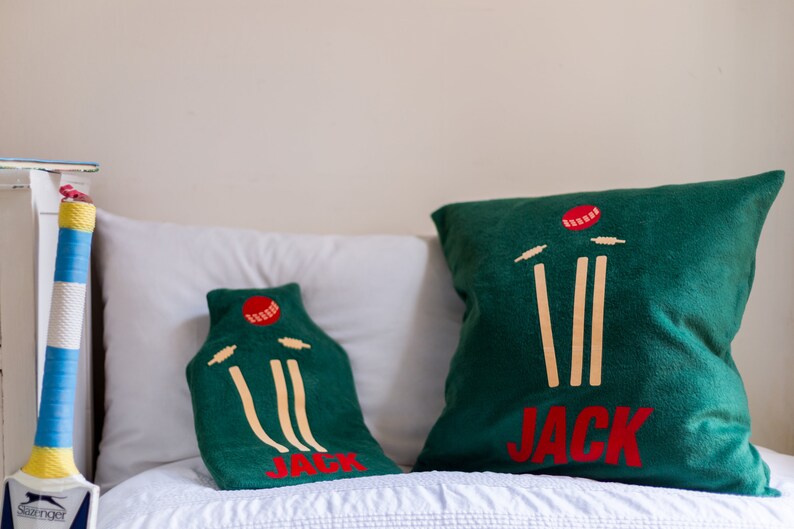 Cricket Personalised Cushion - Etsy UK