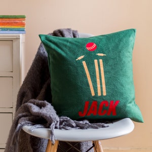 Cricket Personalised Cushion - Etsy UK
