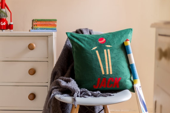 Cricket Personalised Cushion - Etsy UK