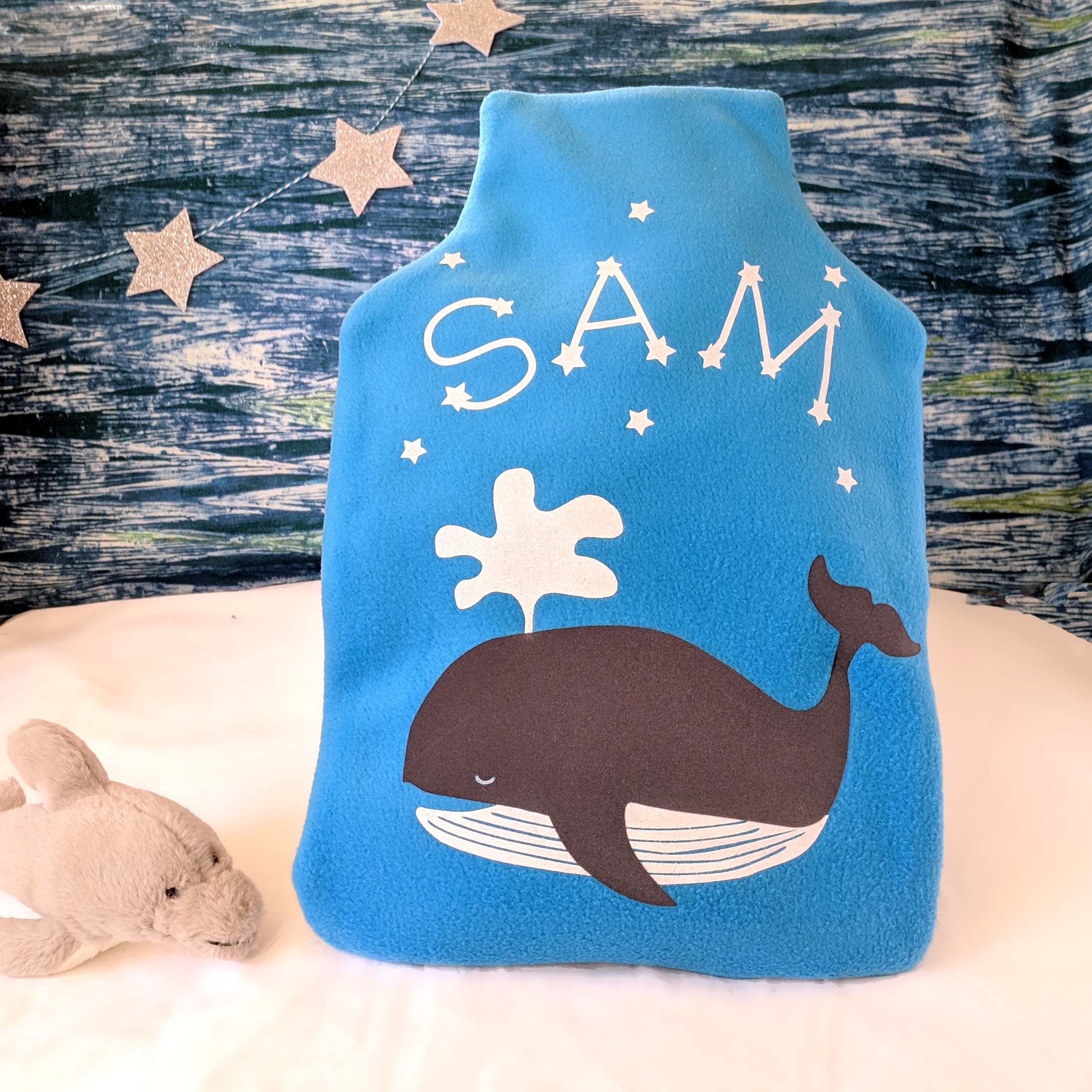 Whale Hot Water Bottle Cover Marine Gift Sea Creature Nursery Decor ...