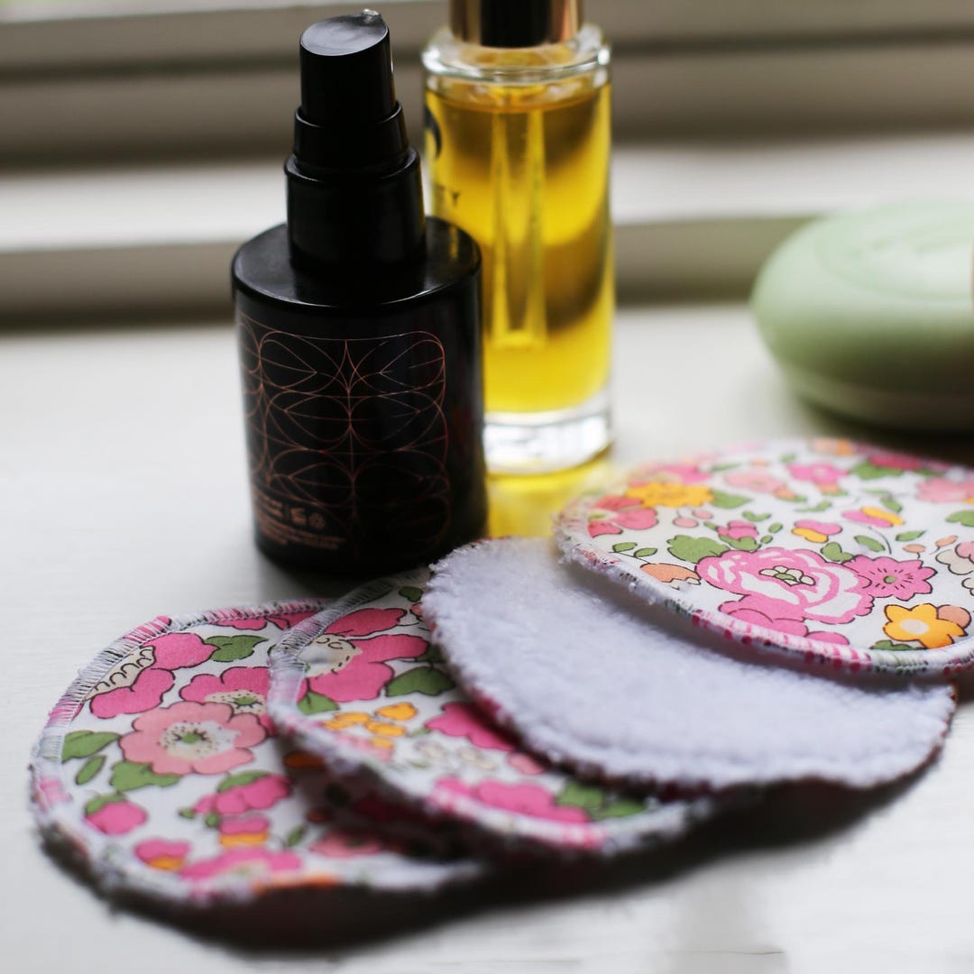 Liberty Fabric Reusable Face Wipes: Bamboo Terry Cleansing Pads - Set ...