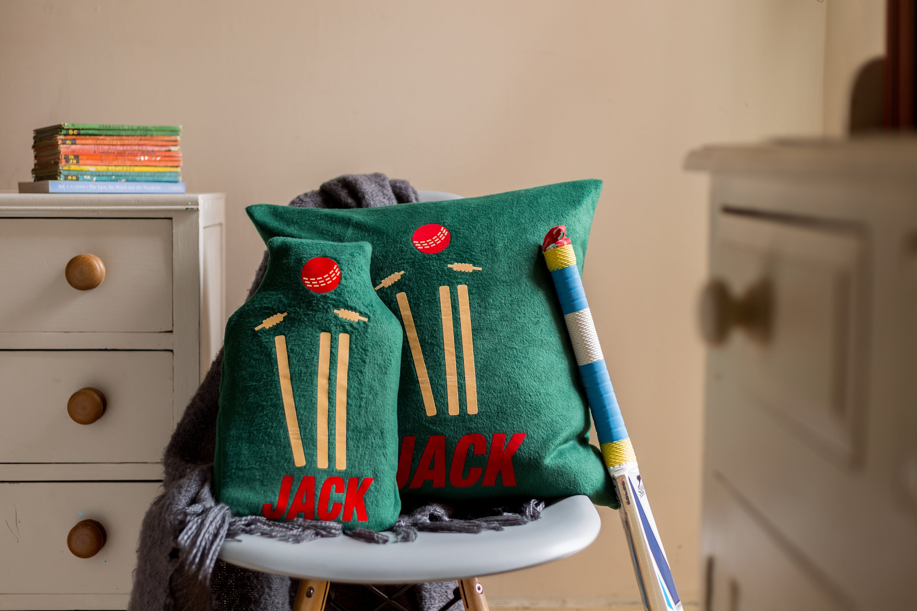 Cricket Personalised Cushion - Etsy UK