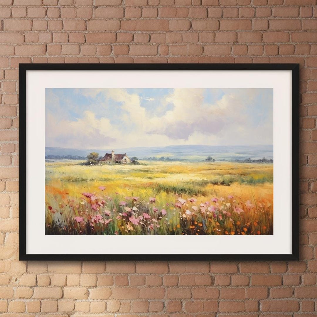 French Countryside, Vintage Oil Painting, Style Monet - Etsy