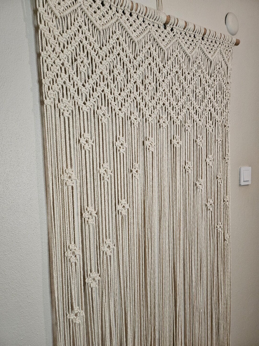 Macrame Macrame Curtain Closet Room Handmade Curtain for Window Bohem ...