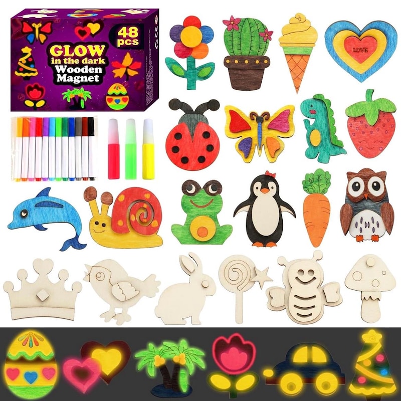 Wooden Magnet Paint Kit - Etsy