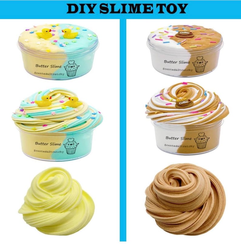 11 Pack Butter Slime Kit – Dual Colored DIY Slime for Kids, Sensory ...