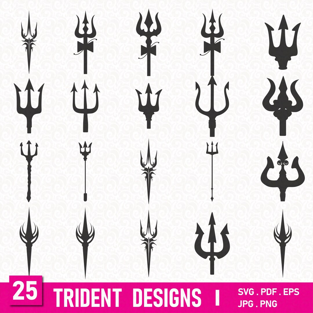 Trident Svg Bundles, Trident Svg Art, Trident Clipart, Trident PNG ...
