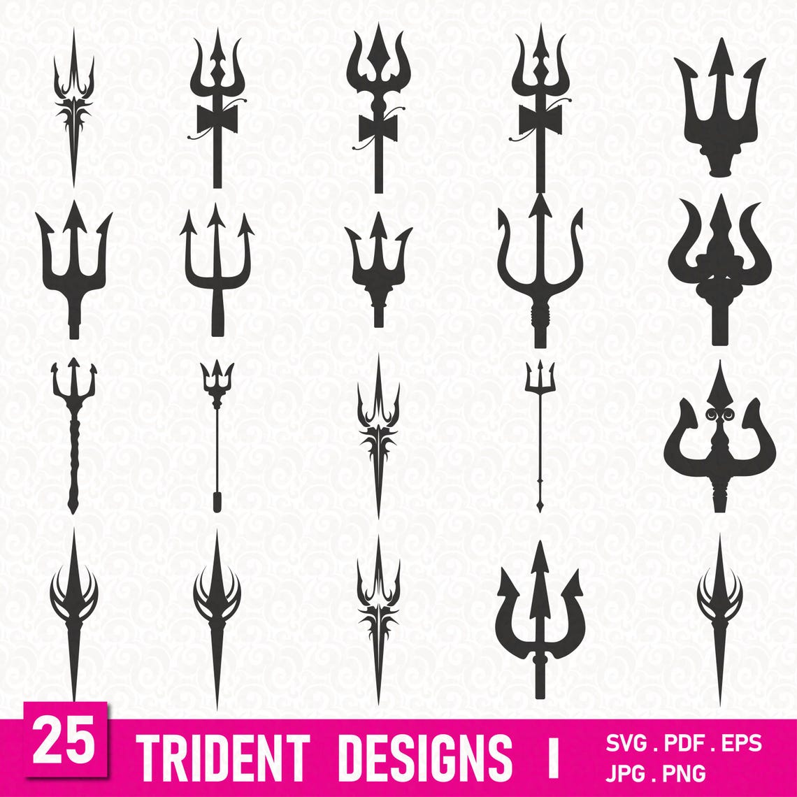 Trident Svg Bundles, Trident Svg Art, Trident Clipart, Trident PNG ...