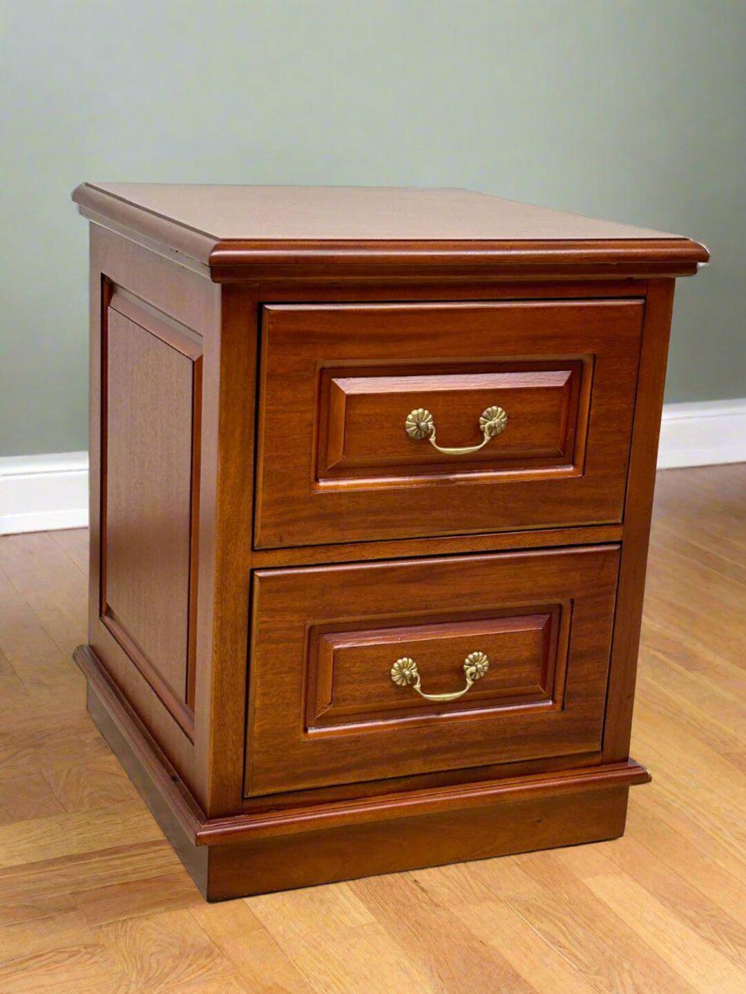 Elegant 2-drawer File Cabinet With Rich Light Brown Walnut Finish - Etsy