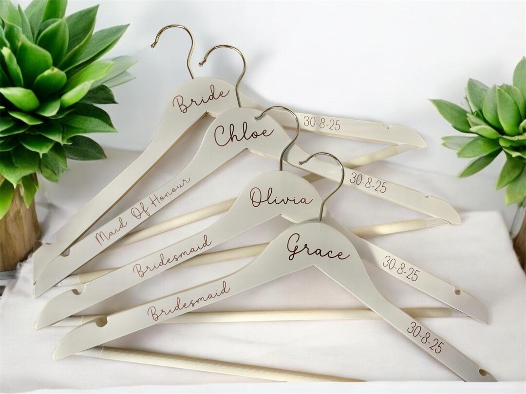 Personalised Wooden Coat Hanger - Wedding - Christening - Birthday ...