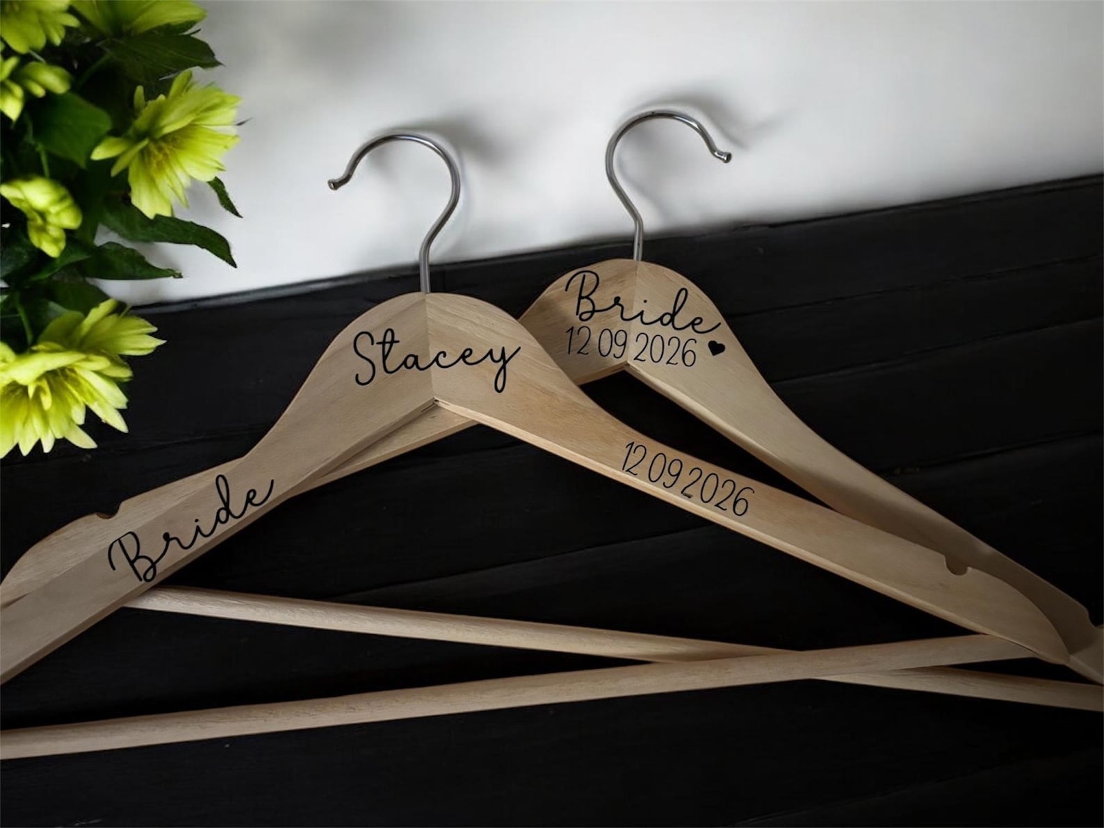 Personalised Wooden Coat Hanger - Wedding - Christening - Birthday ...