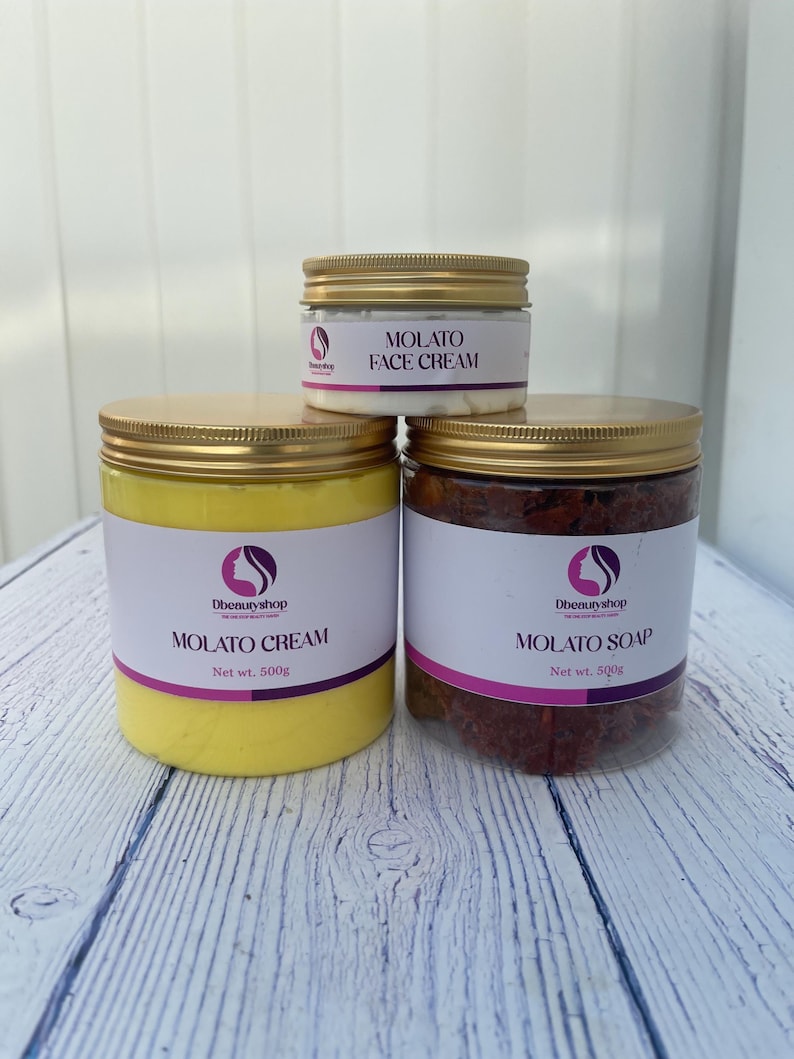 Molato Skincare Set: Body Cream, Face Cream, Paste Soap (500g) - Etsy