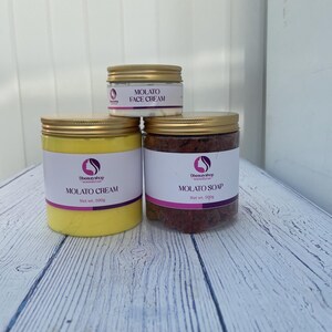 Molato Set /body Cream /body Wash/paste Soap /face Cream 500g - Etsy