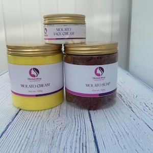 Molato Skincare Set: Body Cream, Face Cream, Paste Soap (500g) - Etsy