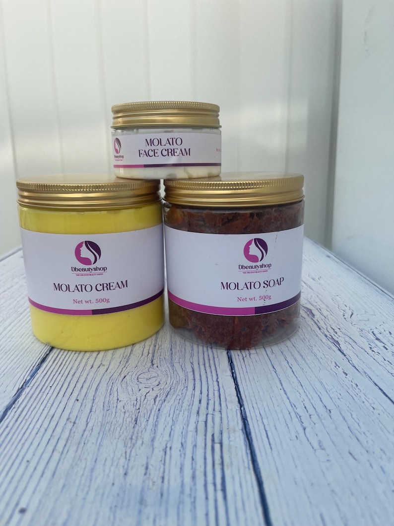 Molato Skincare Set: Body Cream, Face Cream, Paste Soap (500g) - Etsy