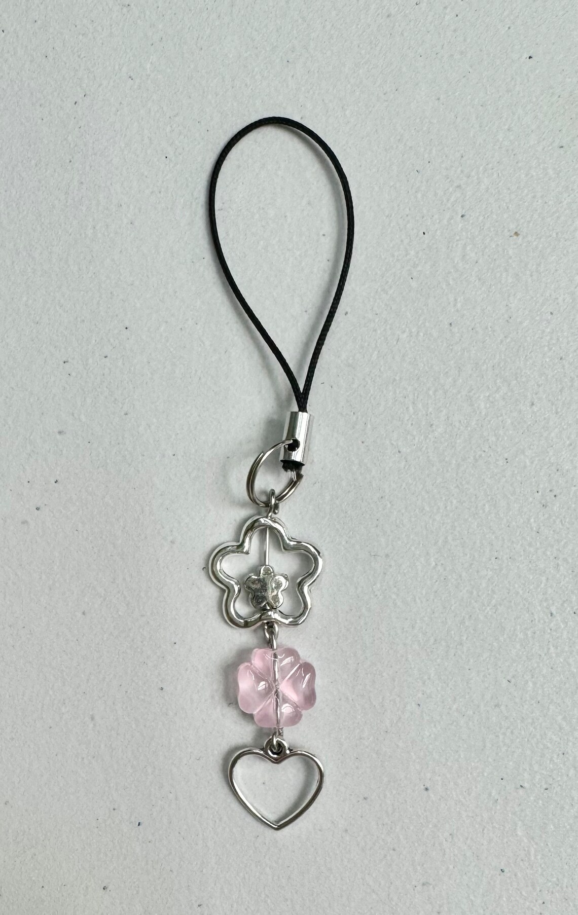 Cute Aesthetic Flower Heart Pink Phone Charms - Etsy