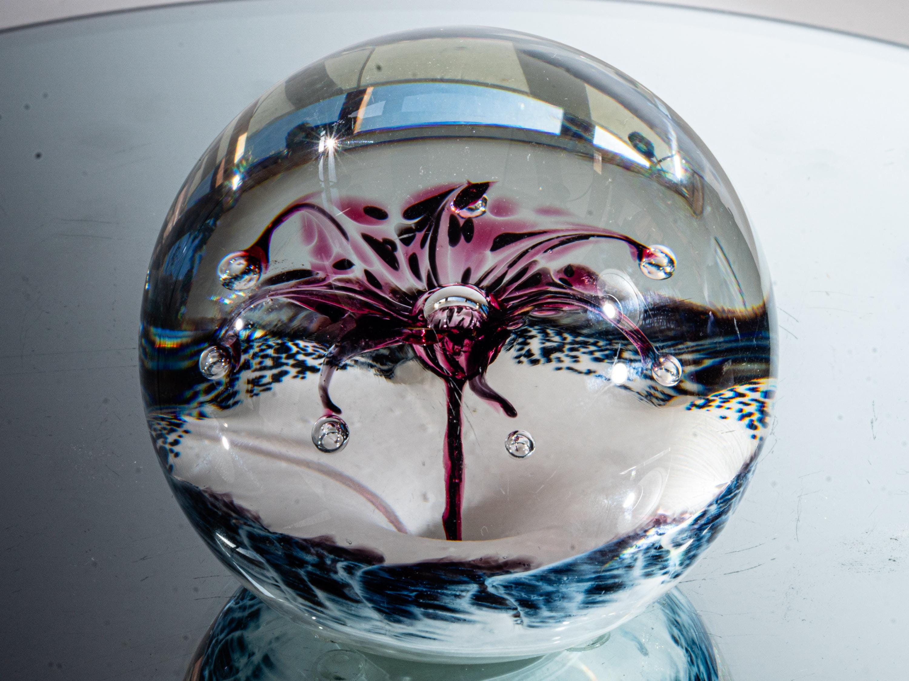David Mcgregor - Selkirk Glass - Artistic Paperweight "firecracker" - Ø ...