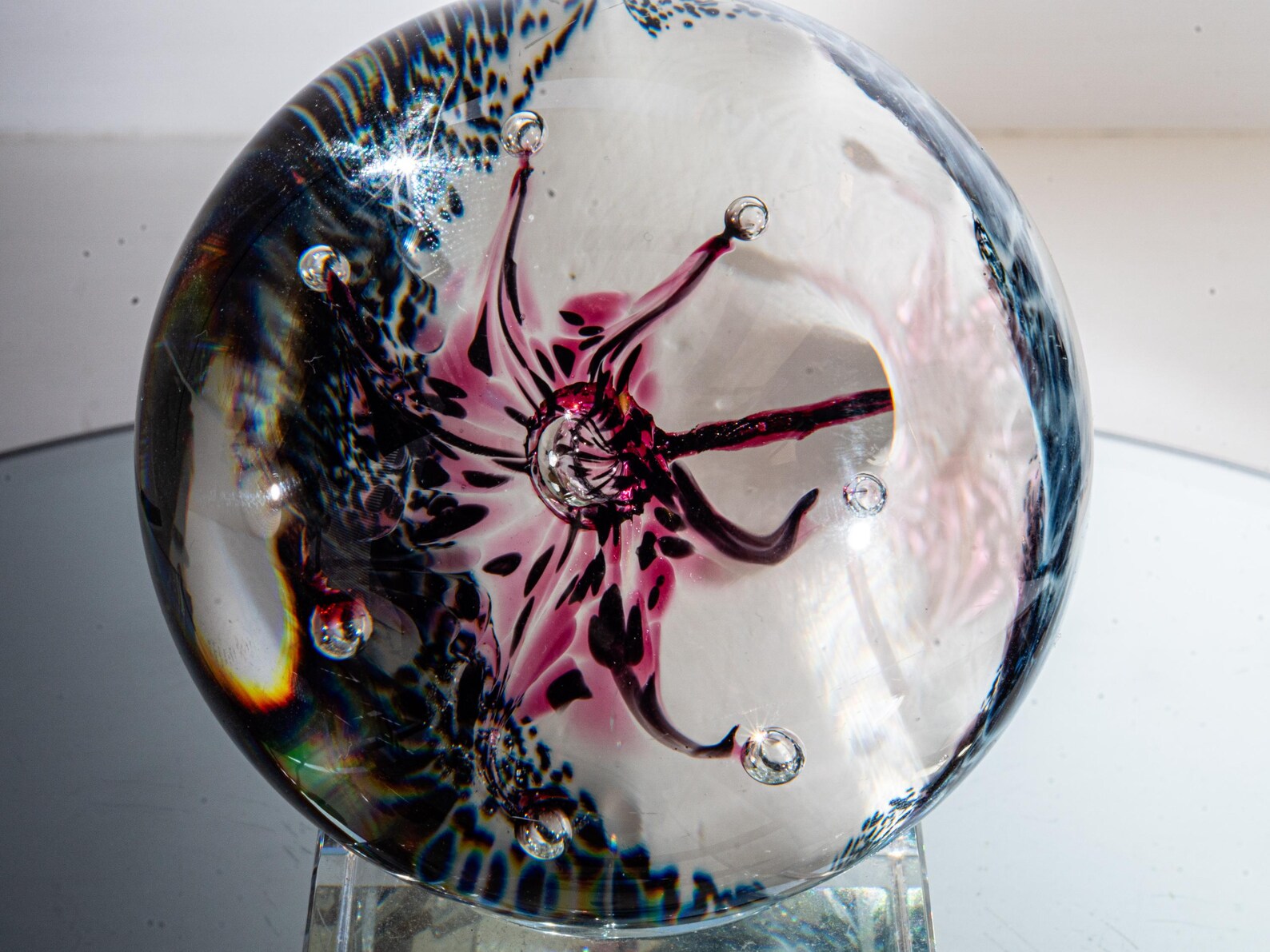 David Mcgregor - Selkirk Glass - Artistic Paperweight "firecracker" - Ø ...