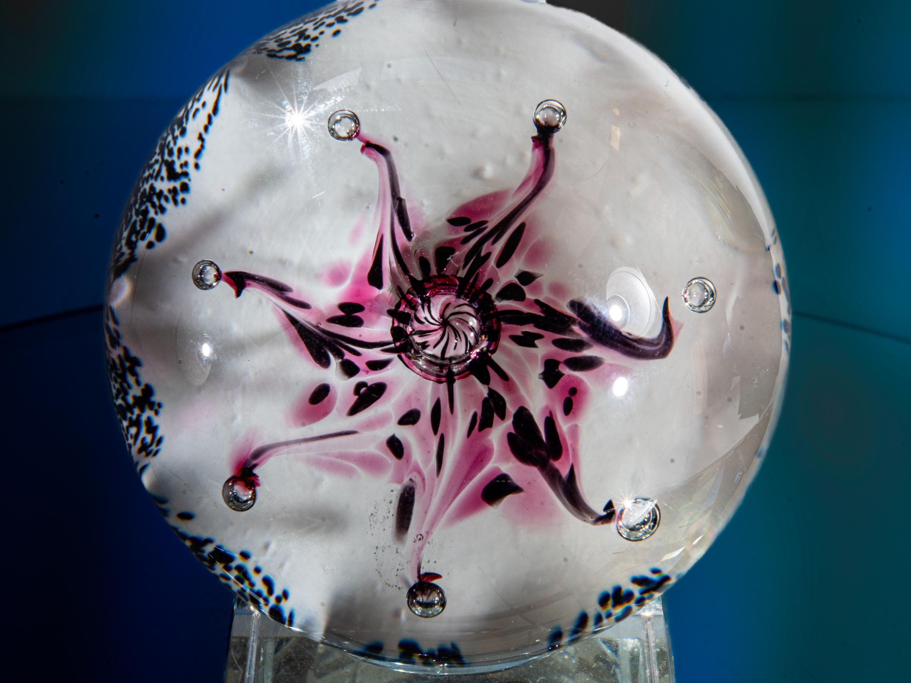 David Mcgregor - Selkirk Glass - Artistic Paperweight "firecracker" - Ø ...
