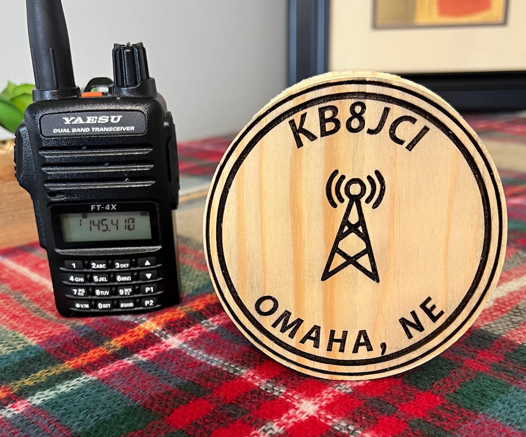 Ham Radio Call Sign Callsign Coasters Wooden Wood Set of Four 4 Laser ...