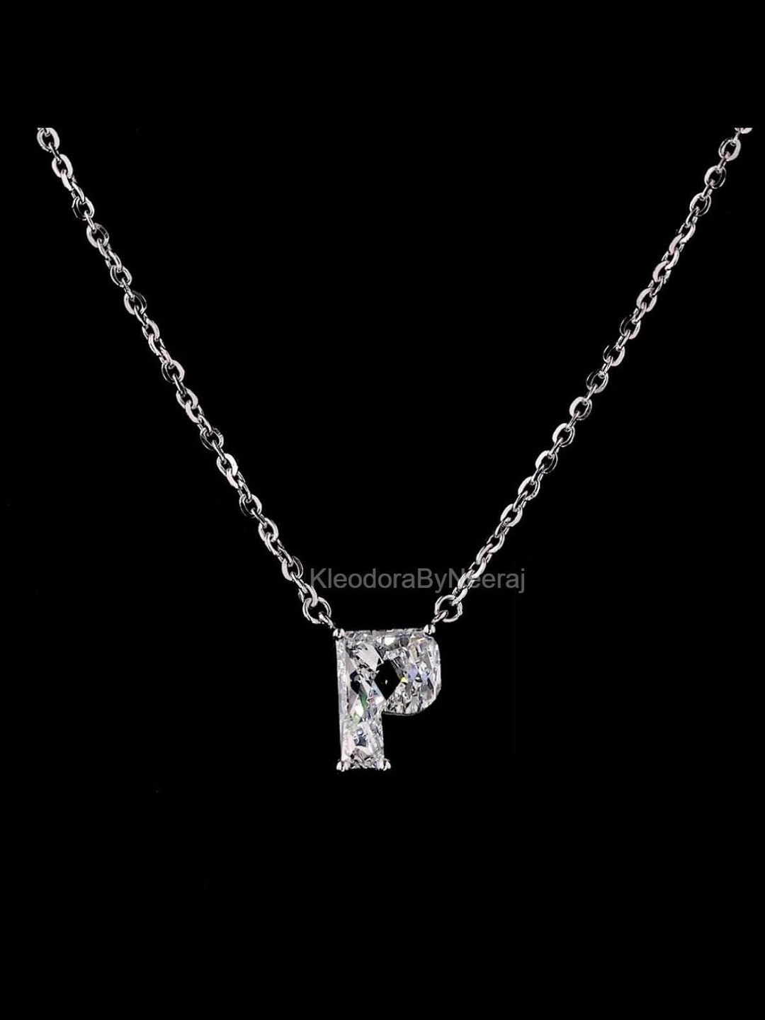 P Initial Necklace | Gold & Lab-grown Diamond Pendant | Personalized ...
