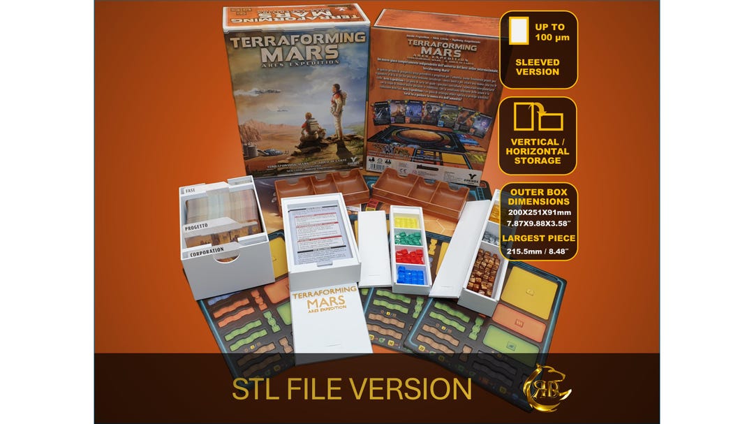 Terraforming Mars Ares Expedition Board Game Organizer STL FILE to 3D ...