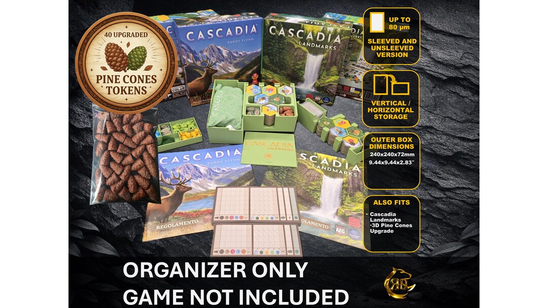 Cascadia + Landmarks Organizer - 3D Printed Insert - Etsy