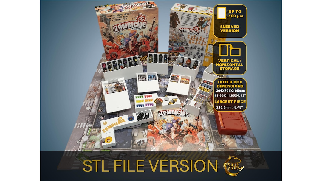 Zombicide 2nd Edition Board Game Organizer STL FILE to 3D Print ...