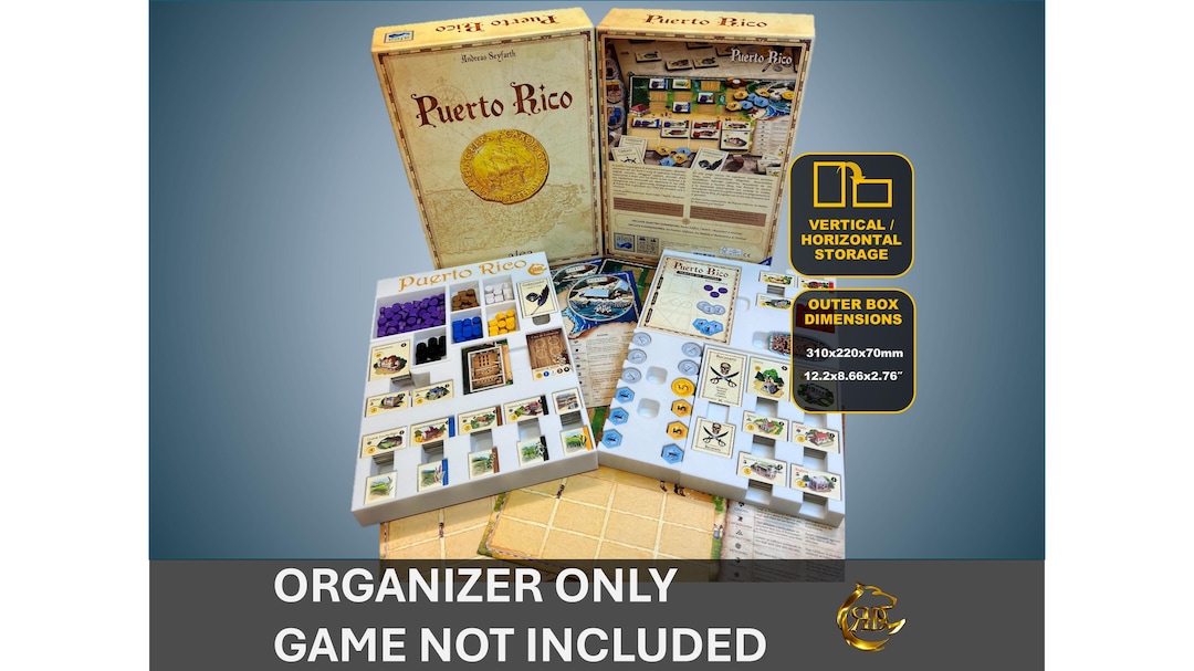 Puerto Rico Board Game Organizer | Insert | Premium Storage Solution - Etsy