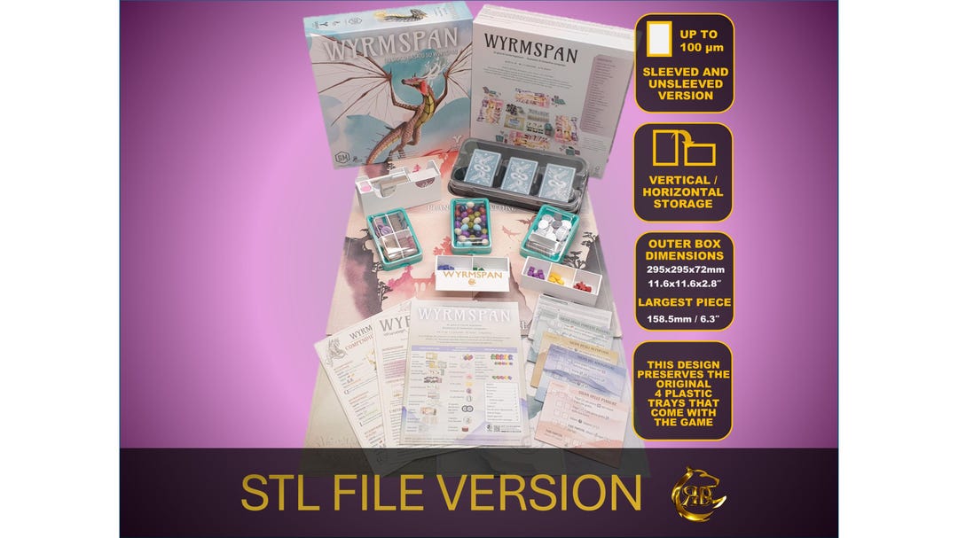 Wyrmspan Board Game Organizer | Insert | Premium Storage Solution ...