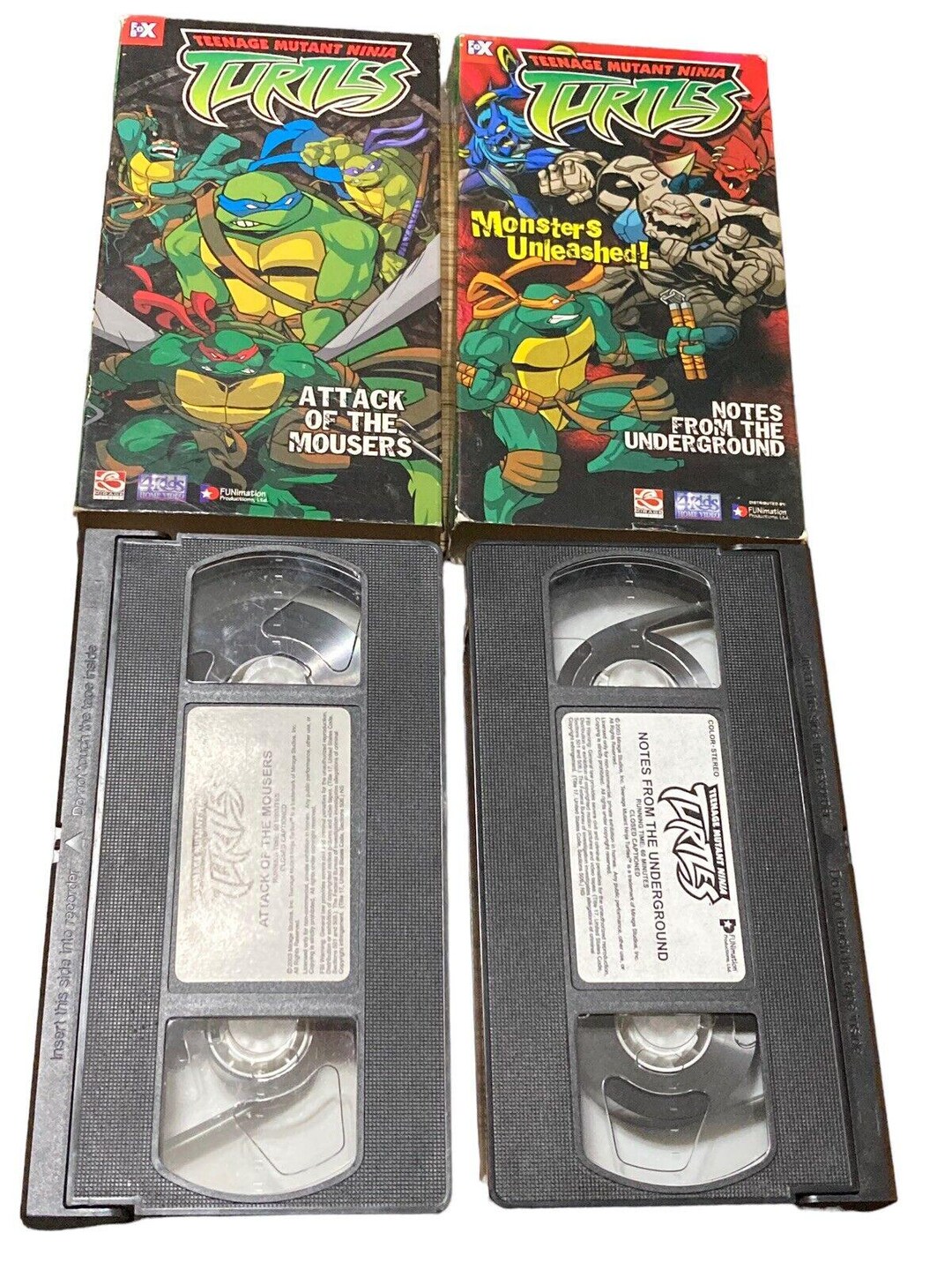 Teenage Mutant Ninja Turtles VHS Lot Attack of Mousers & Notes From ...