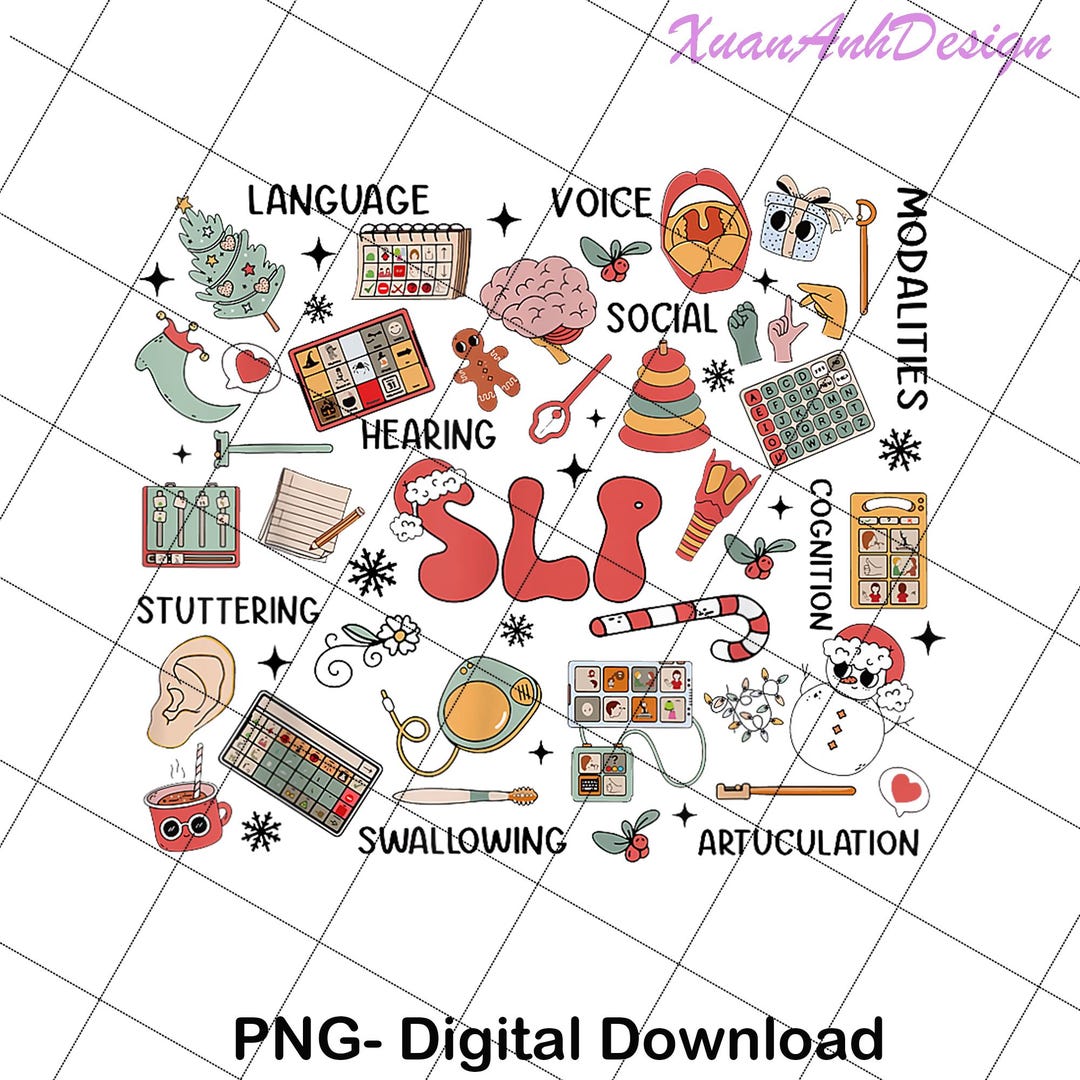 Christmas Speech Therapy Png, Speech Therapist SLP Png, Funny SLP ...