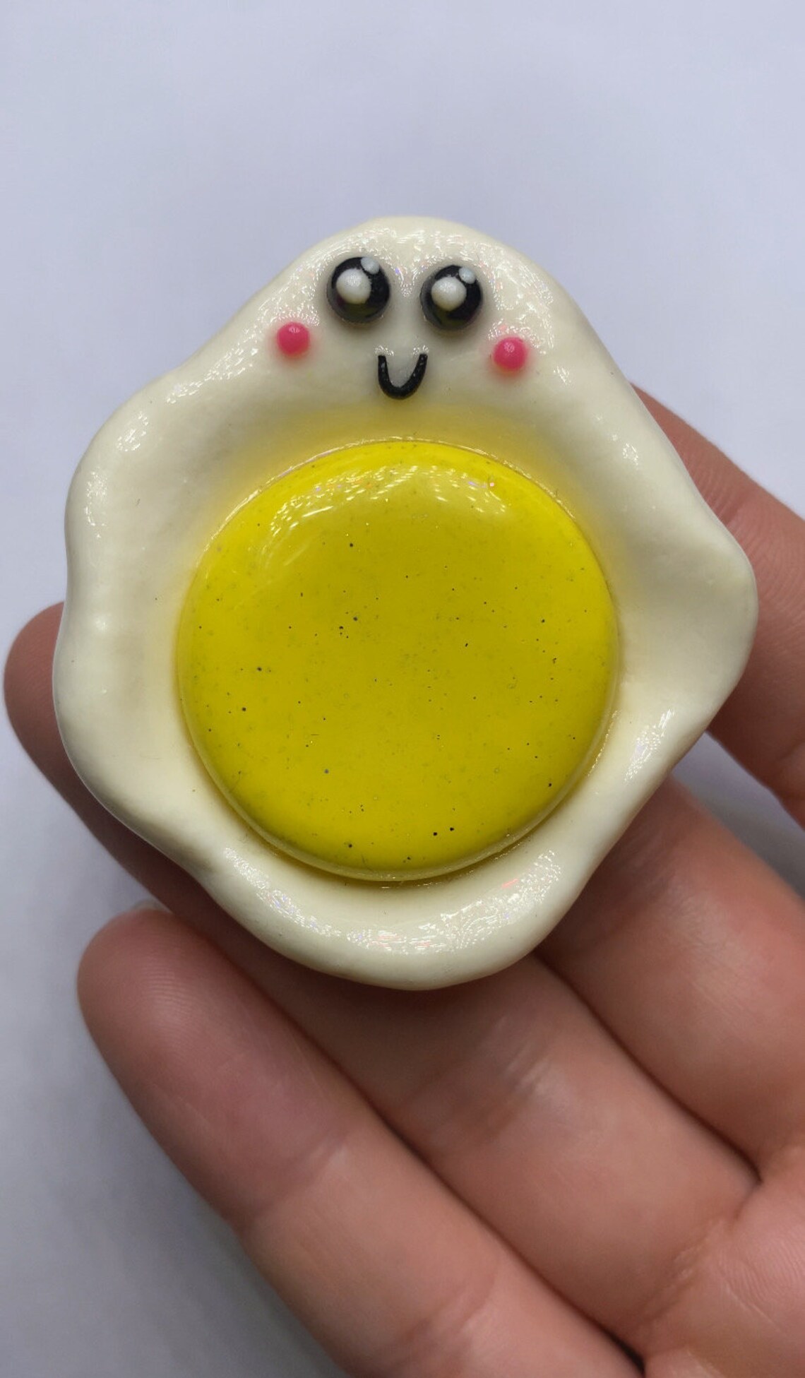 Kawaii Egg Worry Stone, Cute Polymer Clay Thumb Chum Buddy With Mystery ...