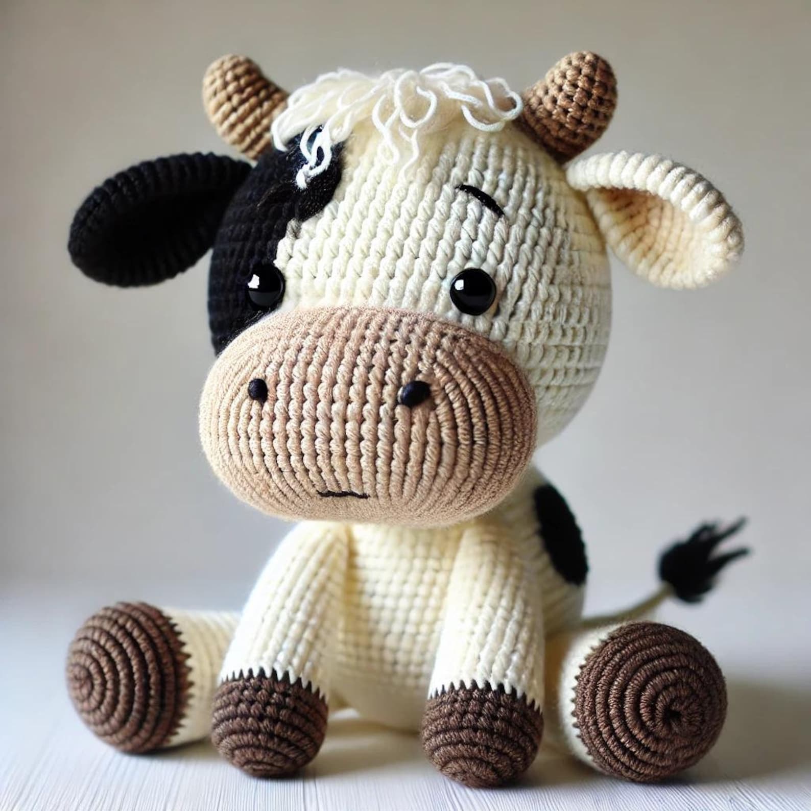 Adorable Crochet Stuffed Toy Cow Amigurumi Pattern Step by Step Guide ...