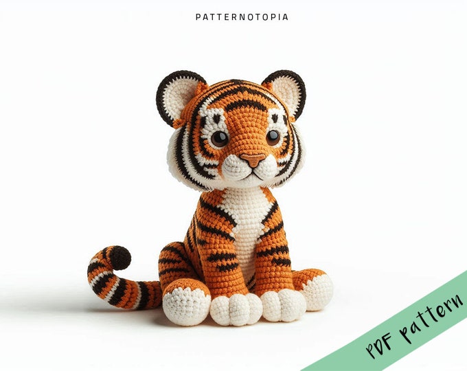 Crochet Pattern Tiger Amigurumi Tutorial, Crochet Doll Pattern, Crochet Animal Pattern, DIY ...